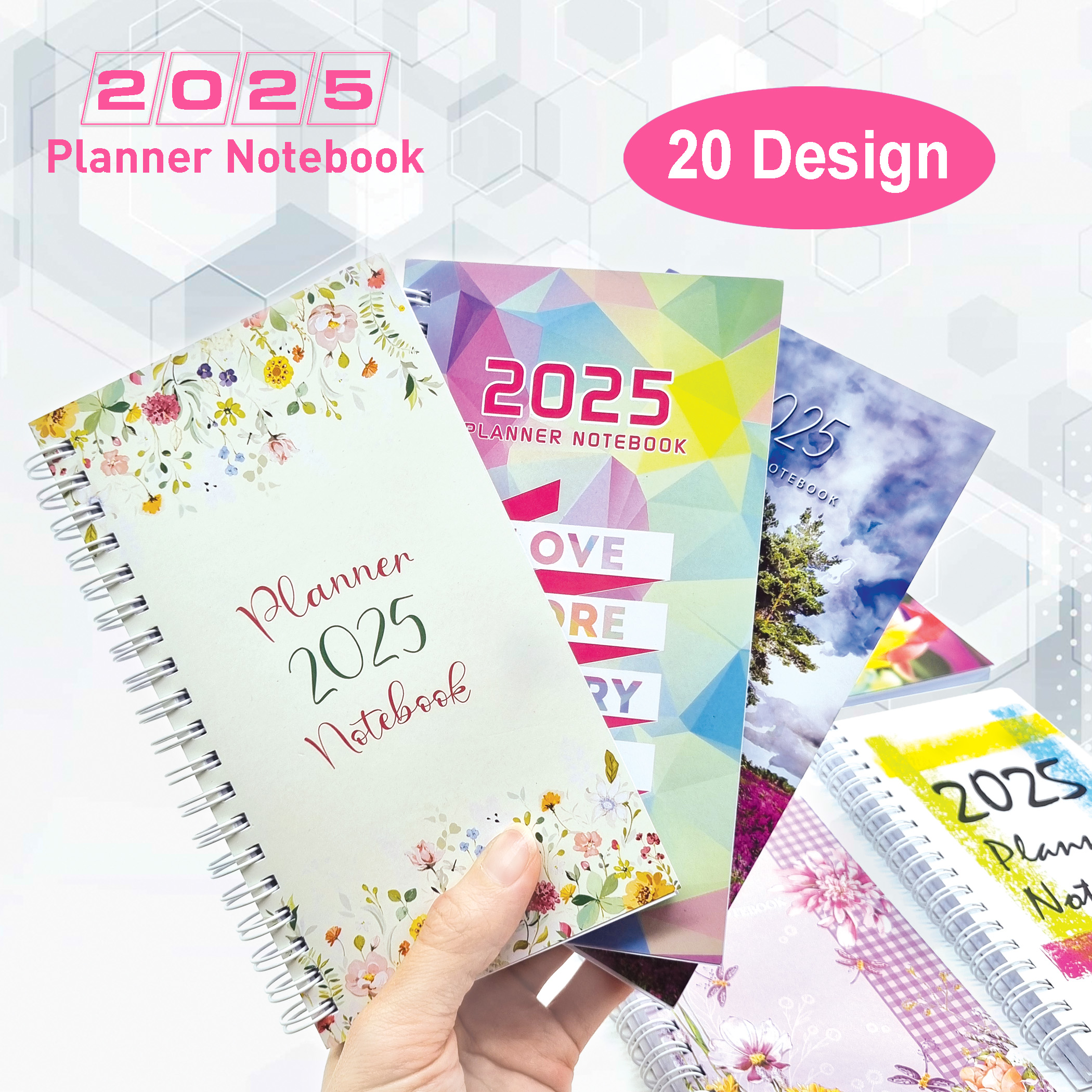 2025 Slim Wire O spiral planner diary week month year planner Journal ...