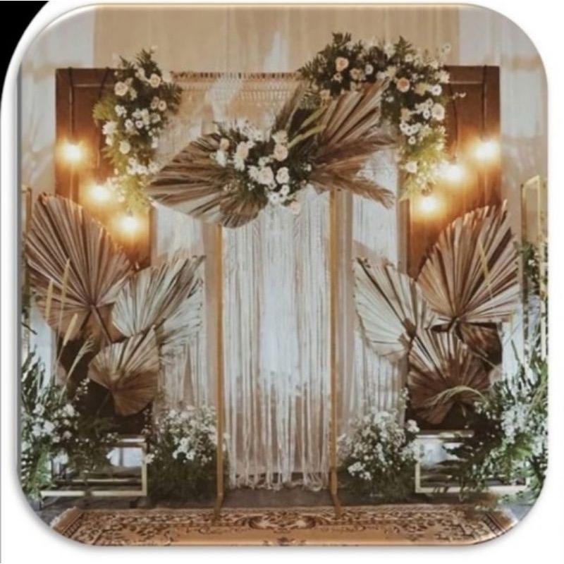 Daun Kipas Kering Daun Kering Pampas Daun Palm Pelamin Hiasan Rumah|Dry ...