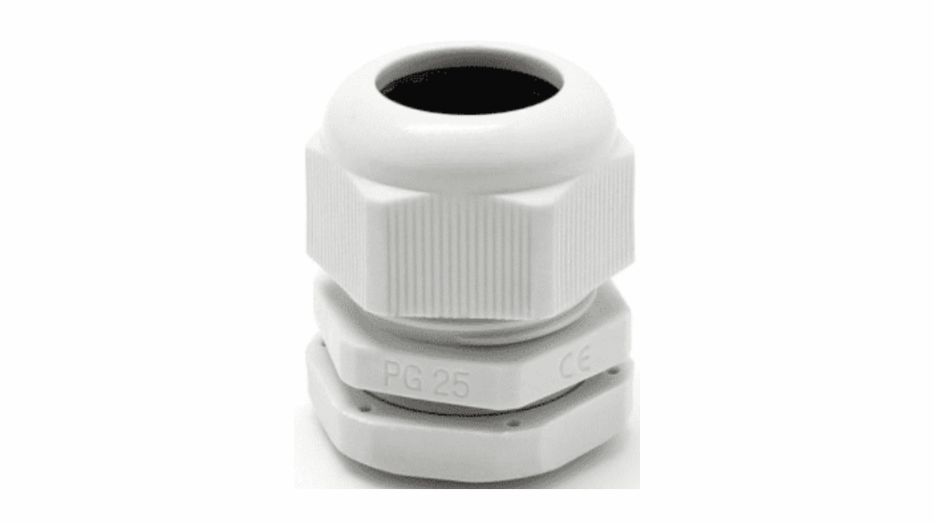 Outdoor IP68 Weatherproof PVC PG25 Nylon Cable Gland Socket Joint White ...