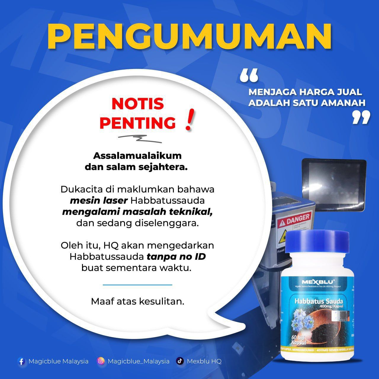 Kapsul Habbatus Sauda Mexblue by Magic Blue Lulus KKM Black Seed ...