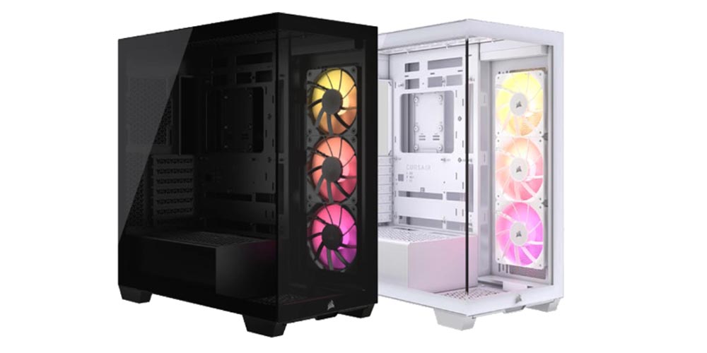 Corsair 3500X ARGB Mid-Tower PC Case - Black/White | Shopee Malaysia