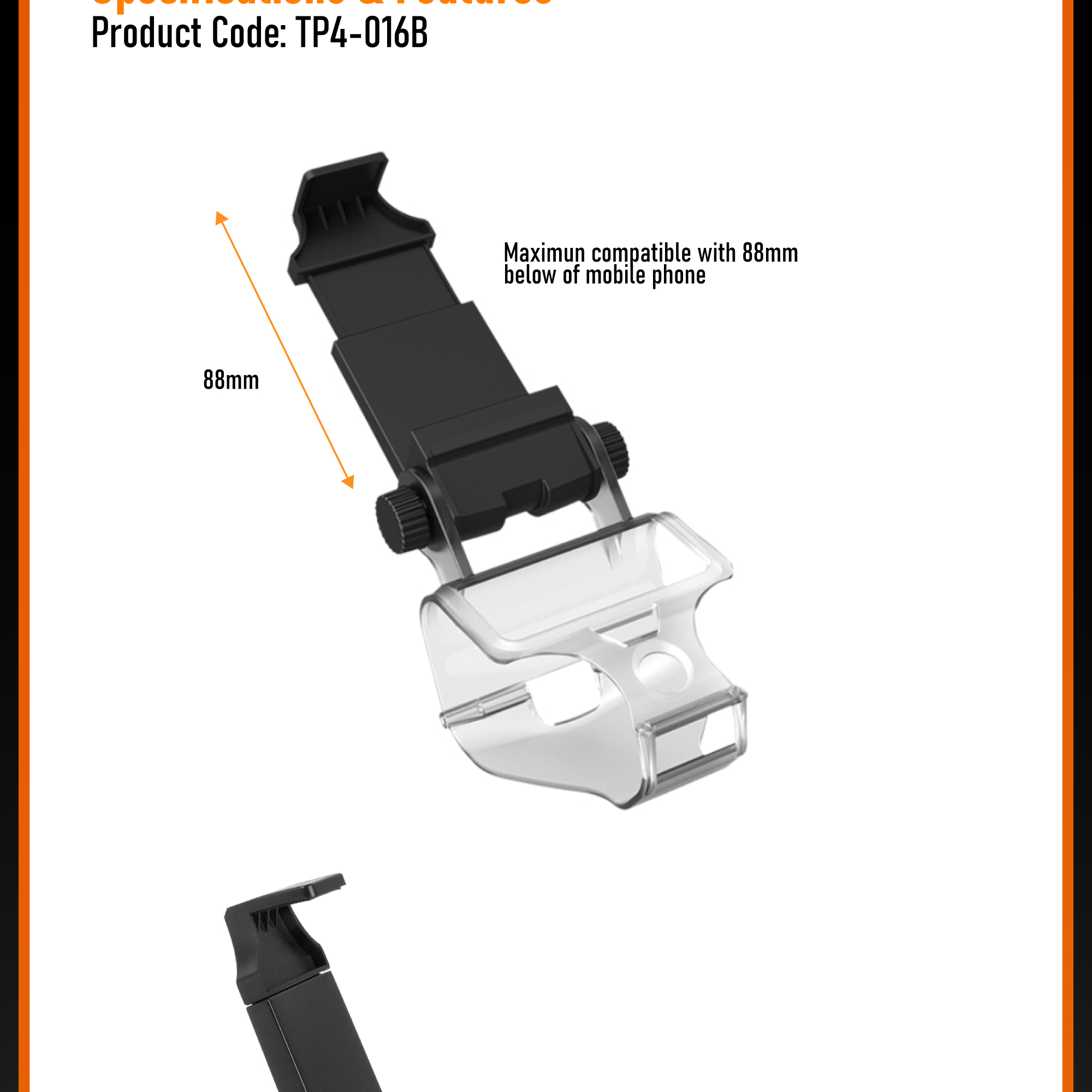 DOBE PS4 Controller Mobile Phone Holder Phone Controller Clamp Clip Holder Mount Bracket TP4-016 ...