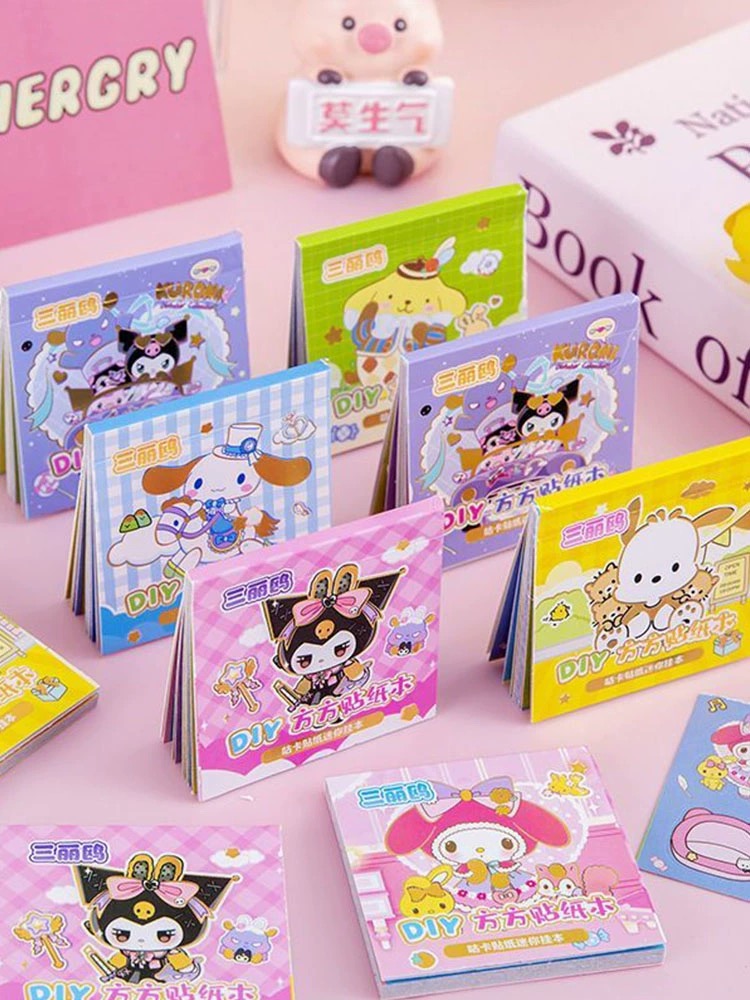 20 sheets/book Sanrio Cartoon Sticker Book Kuromi Handbook Guka ...