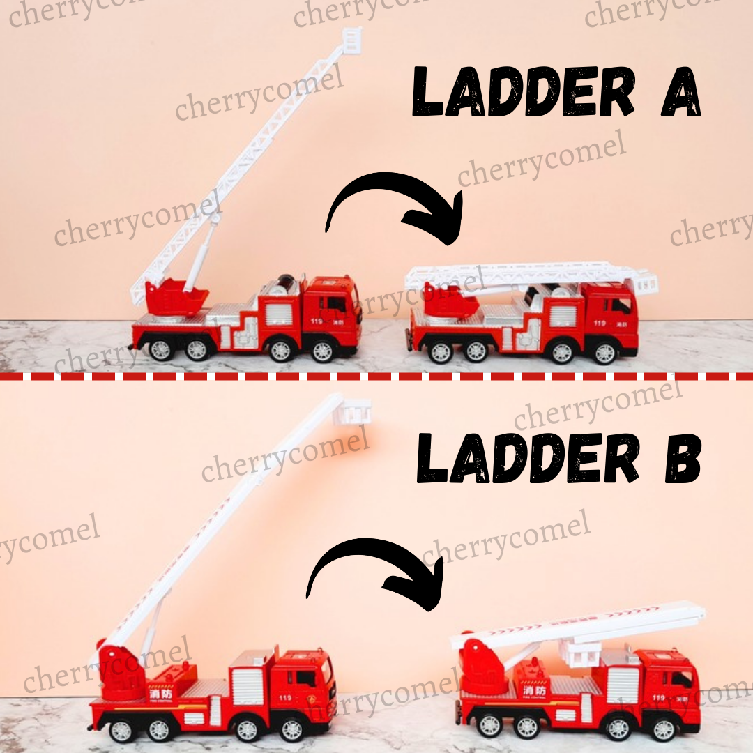 Alloy Firetruck Fire Truck Fire Engine Ladder Truck Water Jet Vehicle ...