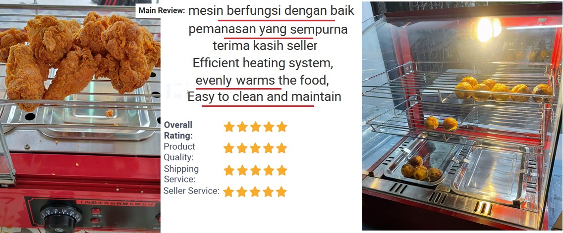 COMMERCIAL FOOD WARMER DISPLAY ELECTRIC/WARMER SHOWCASE/PEMANAS MAKANAN ...