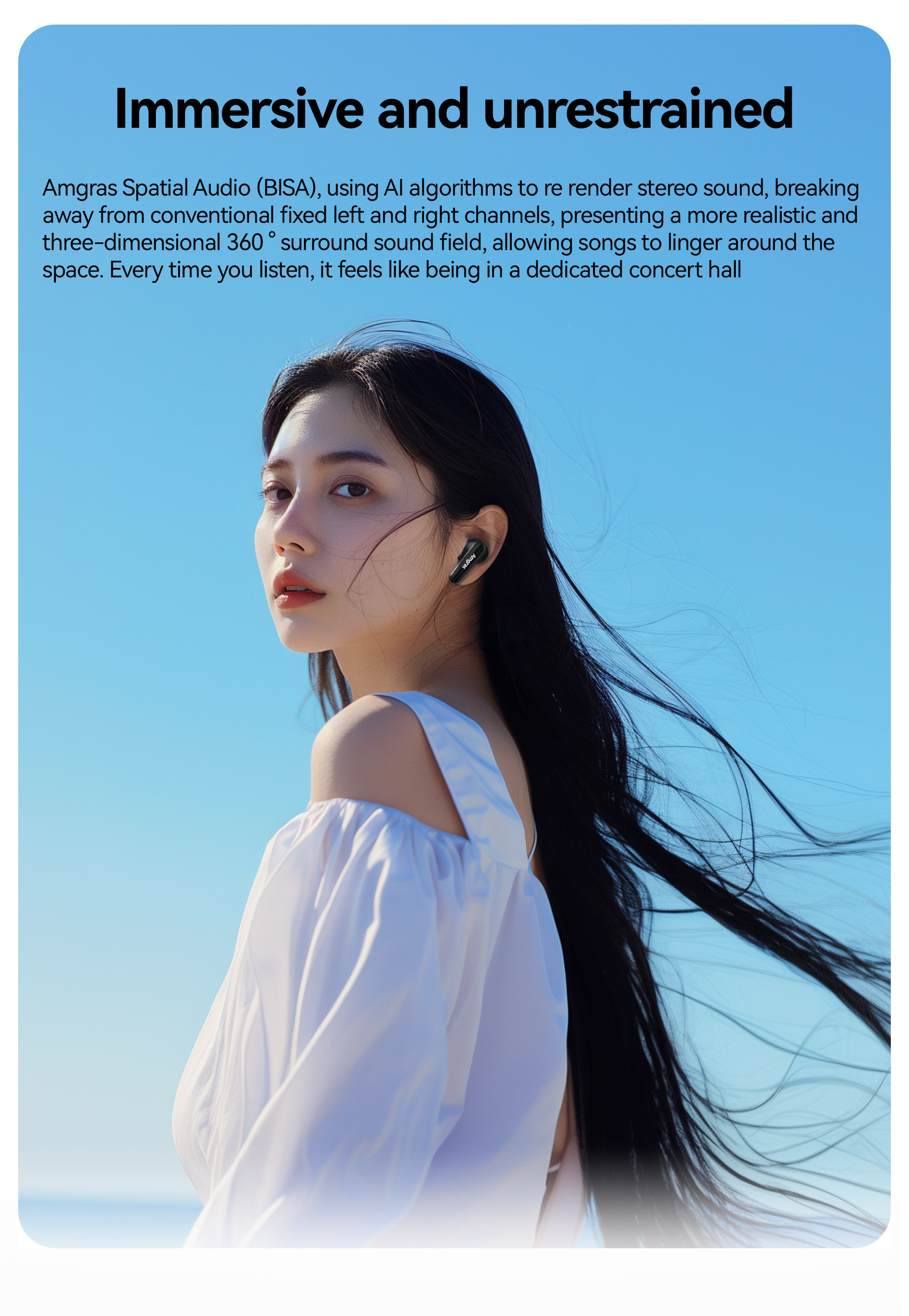 Amgras Eternity Ⅲ NC Wireless earphone Bluetooth Earbud Gaming ANC ...