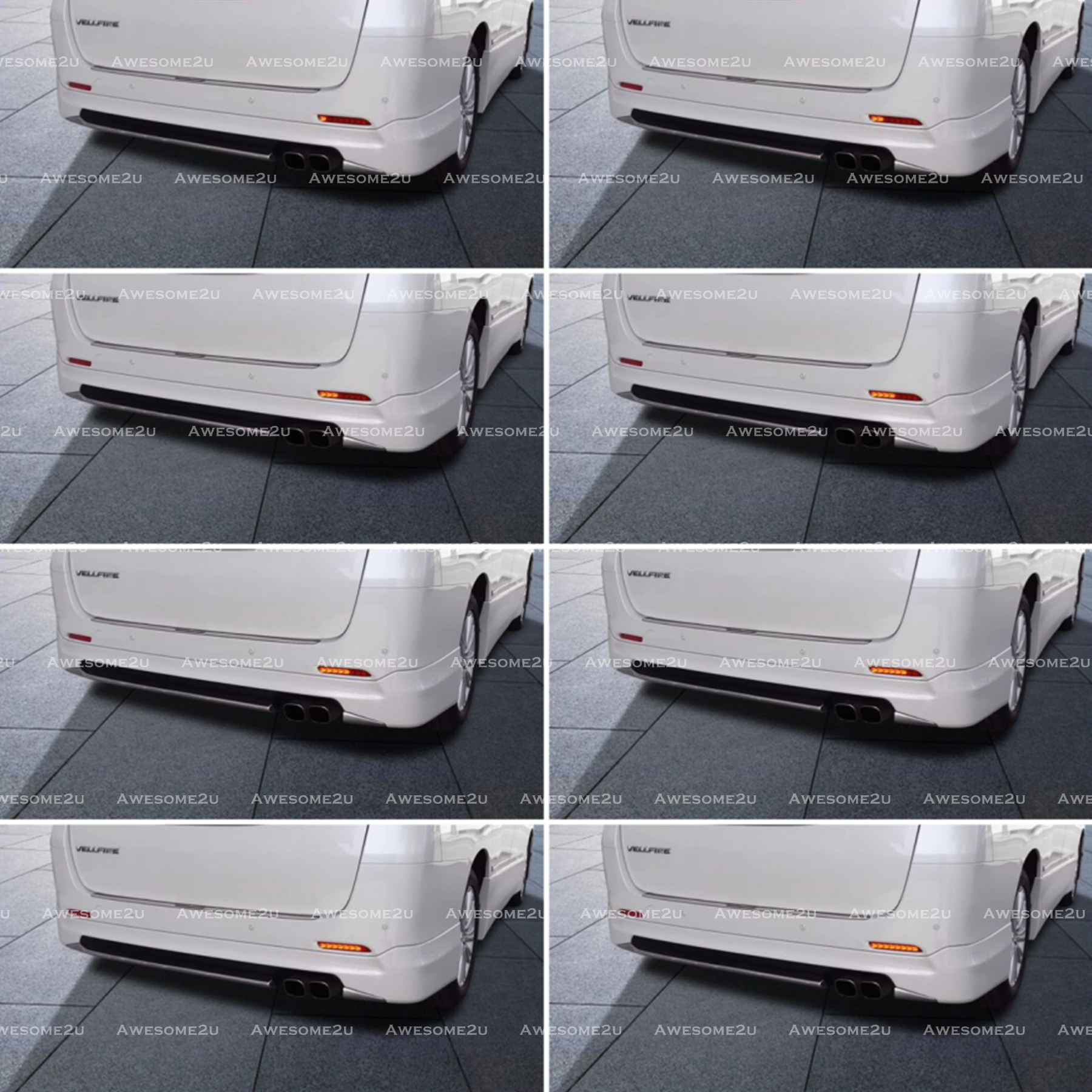 Awesome2u Toyota Alphard Vellfire ANH20 AH20 2006-2014 Car DRL Rear ...