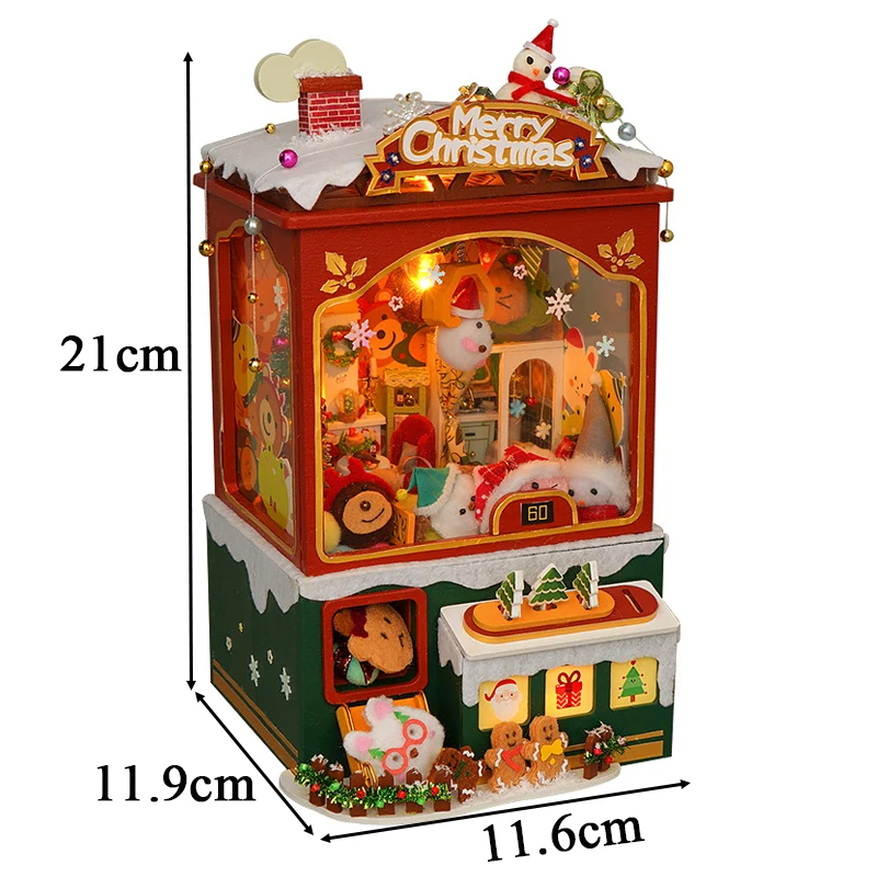 Christmas Claw Machine Toys Crane TH45 with Light/Music Box DIY ...