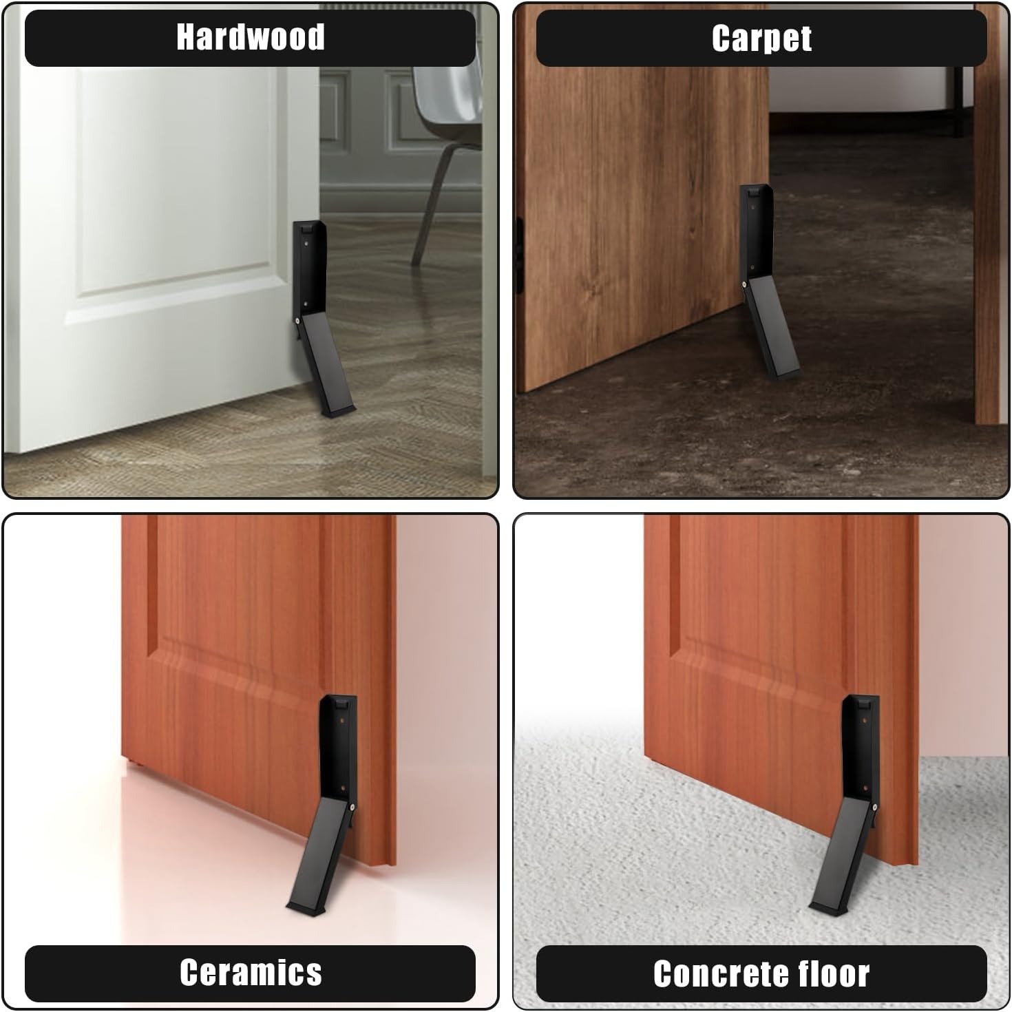 No Drill Door Stoppers For Bottom Door Holder Foot Control Stainless ...
