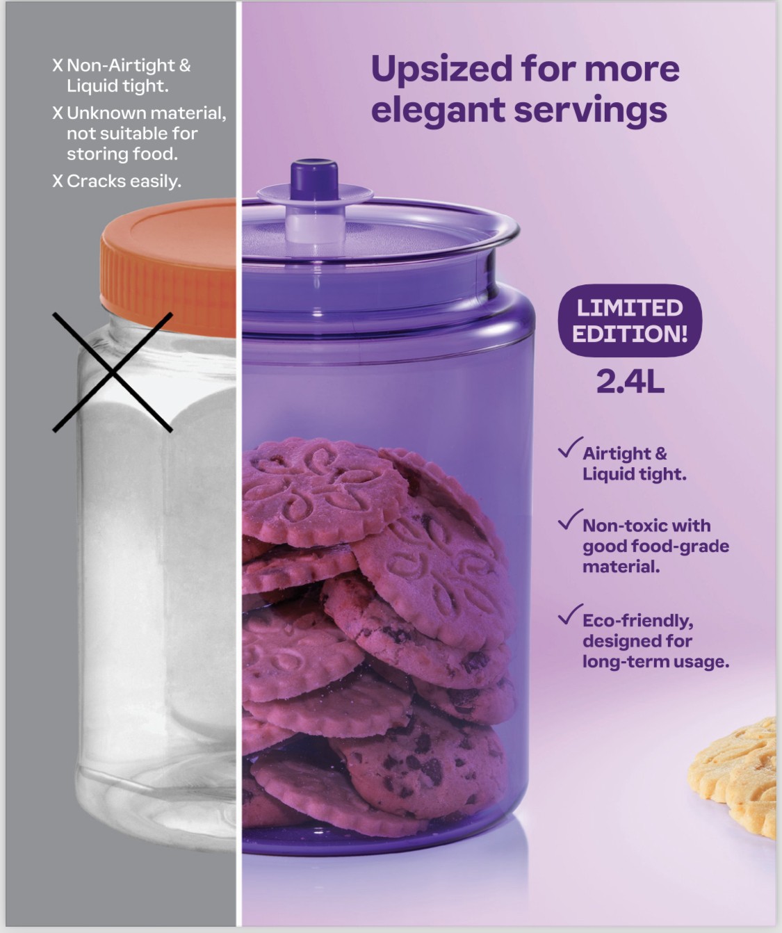 Tupperware Counterpart Balang Kuih Airtight Container Bekas Kedap udara ...