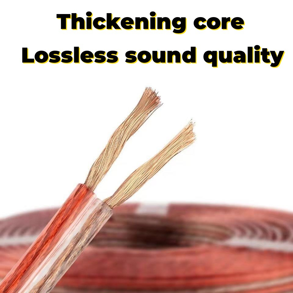YMY 10m / 15m / 20m / 25m / 30m / 40m 16AWG 14AWG Twin Flat Speaker ...