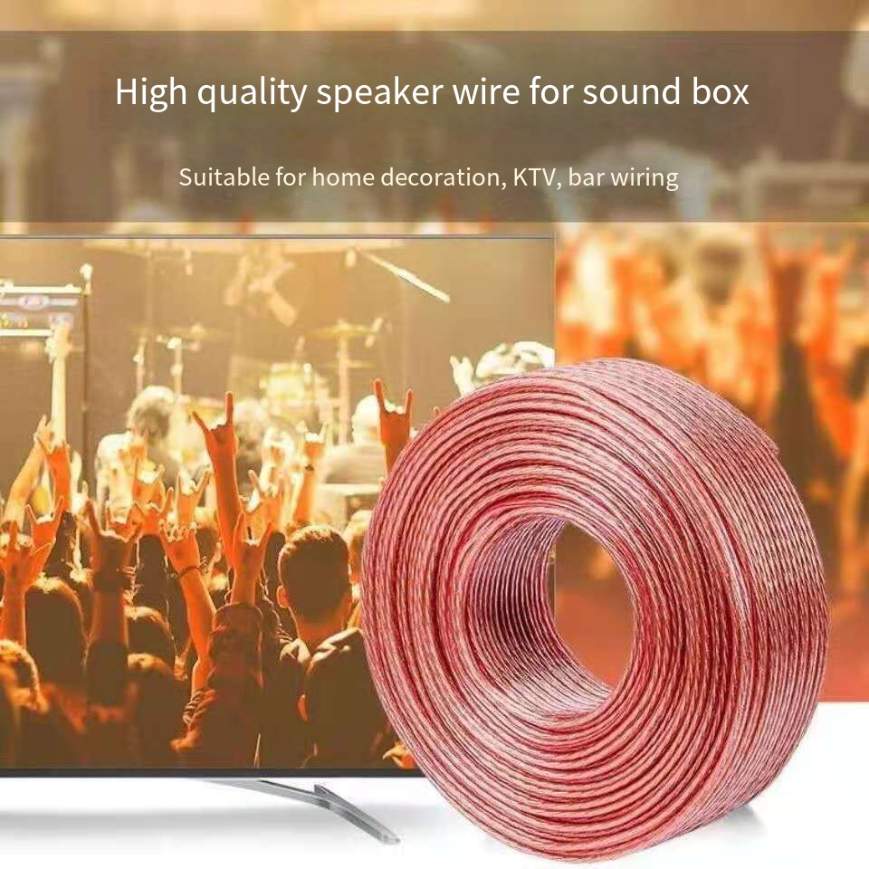 YMY 10m / 15m / 20m / 25m / 30m / 40m 16AWG 14AWG Twin Flat Speaker ...