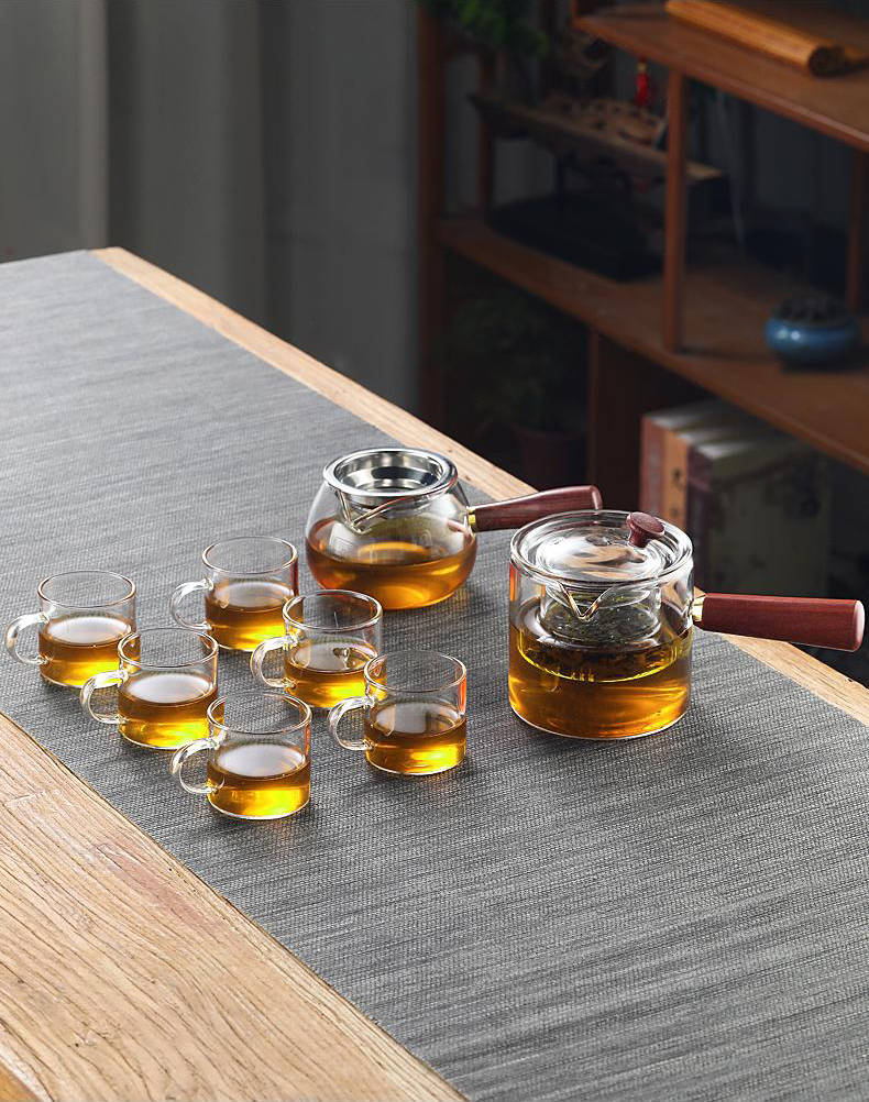 13 IN 1 Chinese Style High Borosilicate Glass Teapot Set Glass Tea ...