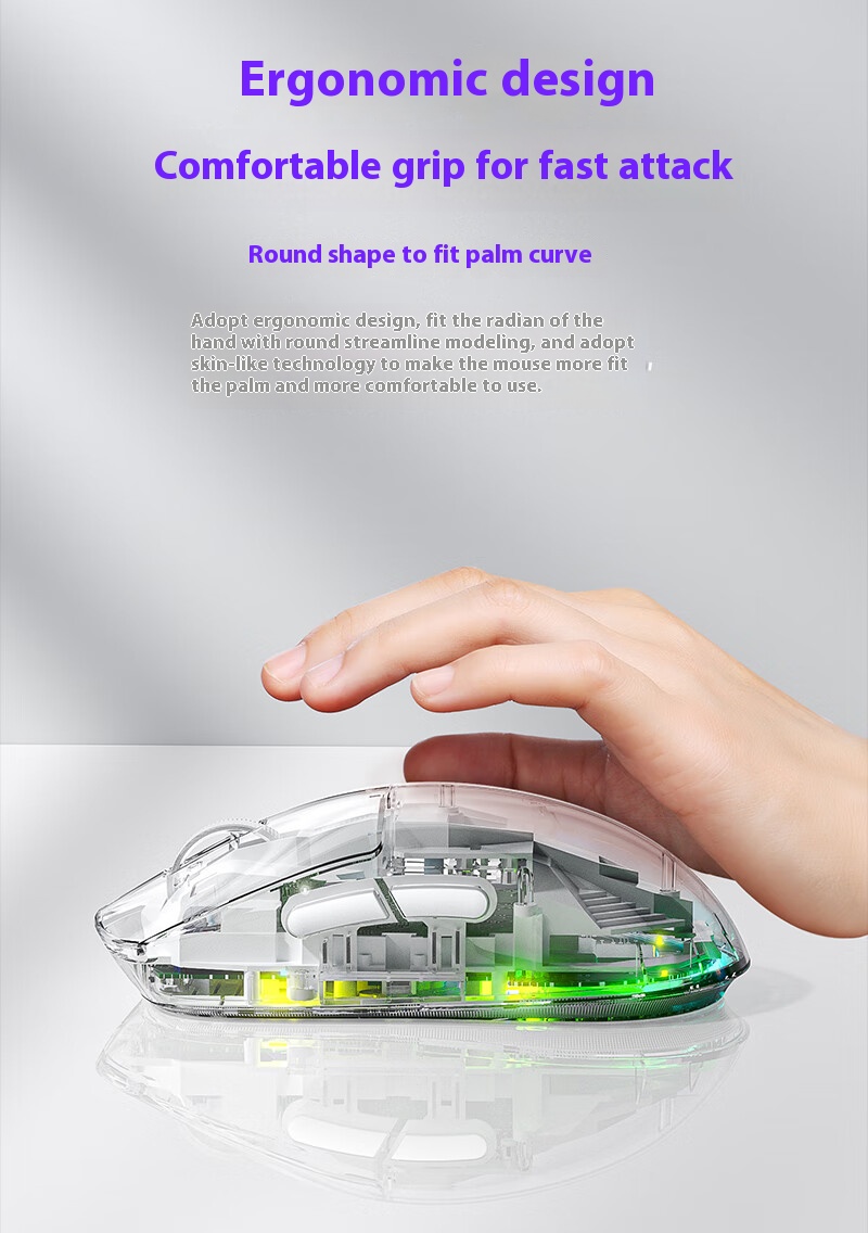 AULA SC660 3Mode Gaming Mouse Bluetooth/2.4G /Type-C 10000DPI Optical ...