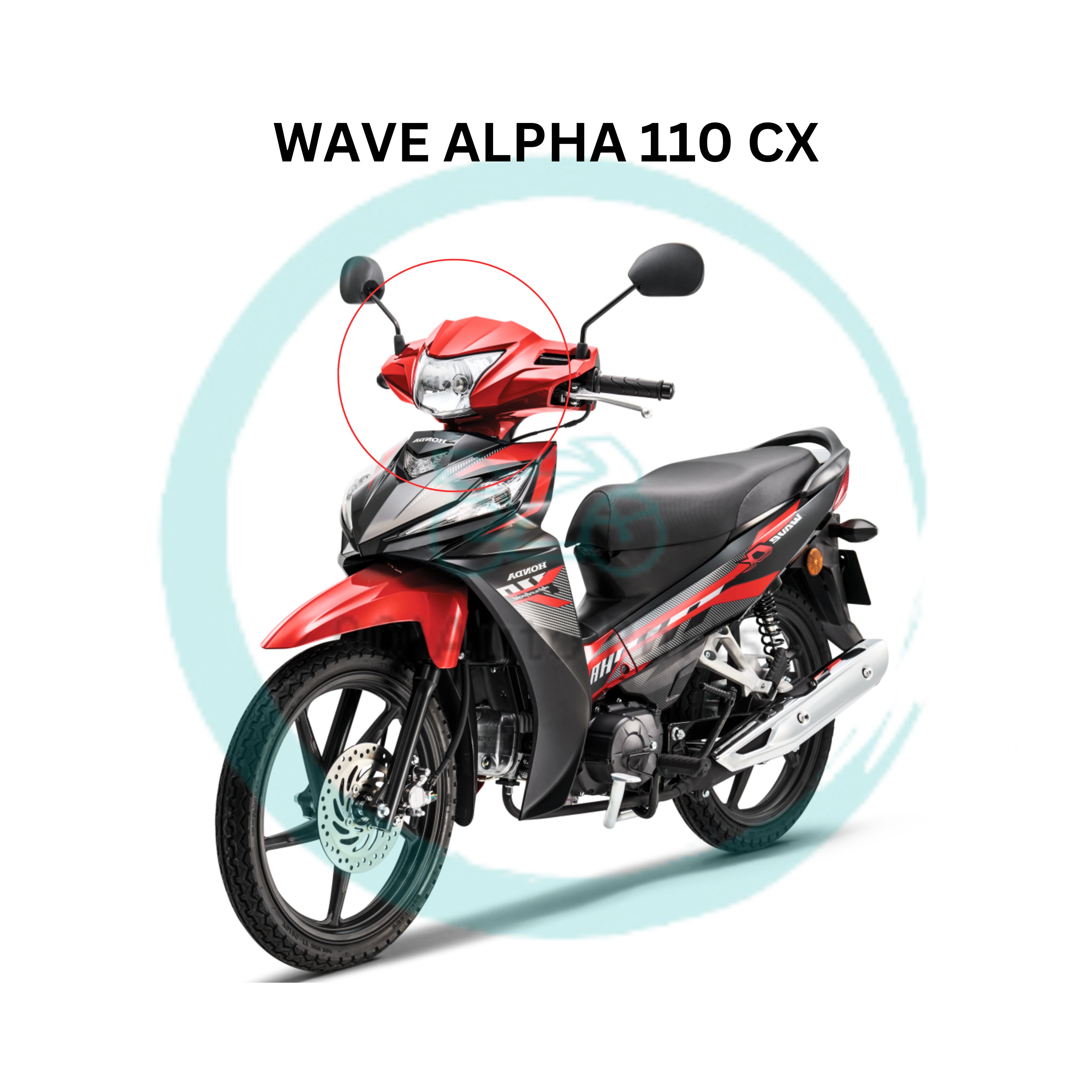 HONDA MOTOR WAVE ALPHA 110 CX V1 V2 V3 HEAD LAMP UNIT LAMPU DEPAN ...