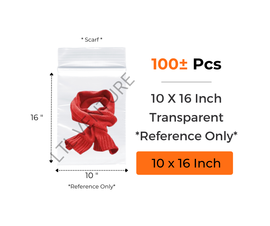 EXTRA BIG Zipper Bag LDPE Ziplock Travel Storage Plastic Transparent ...