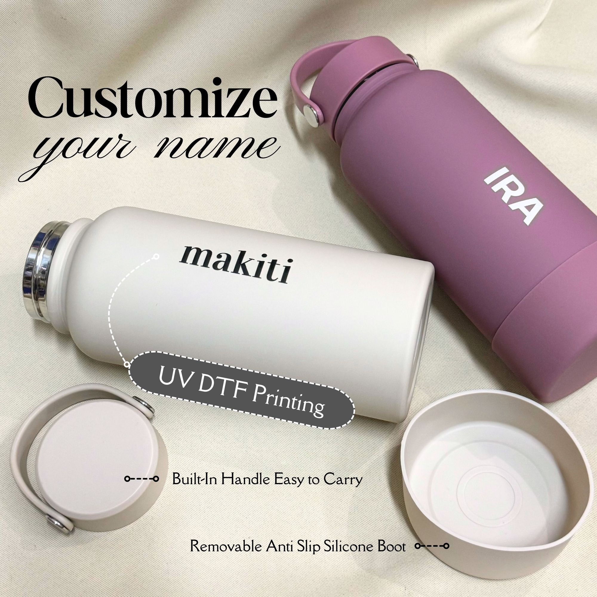 Aura Tumbler - DAYDREAM Tumbler Custom Nama 1000ml Thermos Flask ...