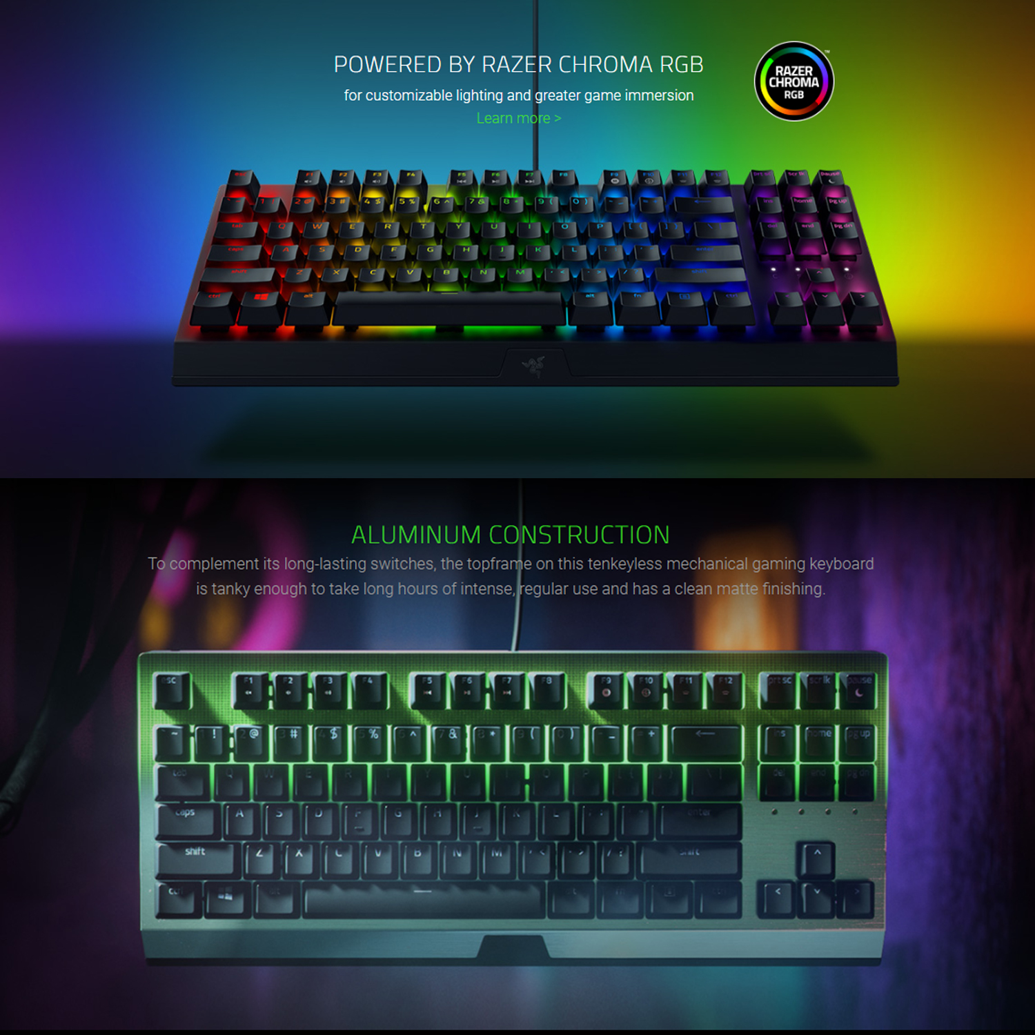 Razer Blackwidow V3 TKL Tenkeyless Wired Gaming Keyboard | TKL | Chroma ...