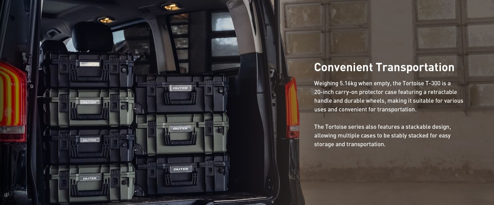 Gutek Tortoise T-300 Carry-On Protector Case (Black/ OD Green) T300 ...