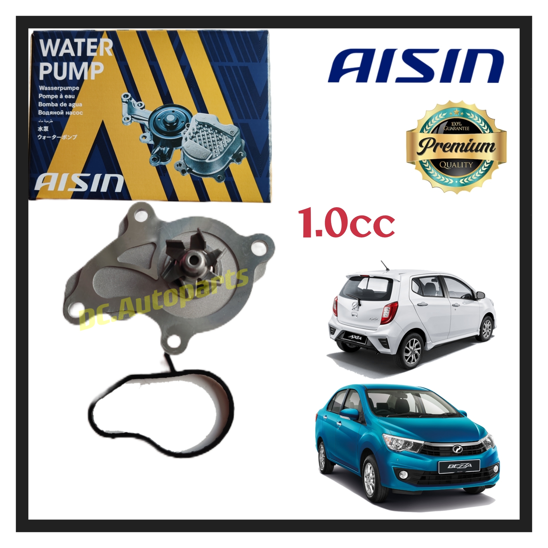 AISIN JAPAN WATER PUMP PERODUA AXIA BEZZA 1.0 1KR ENGINE ( WPT-611V ...