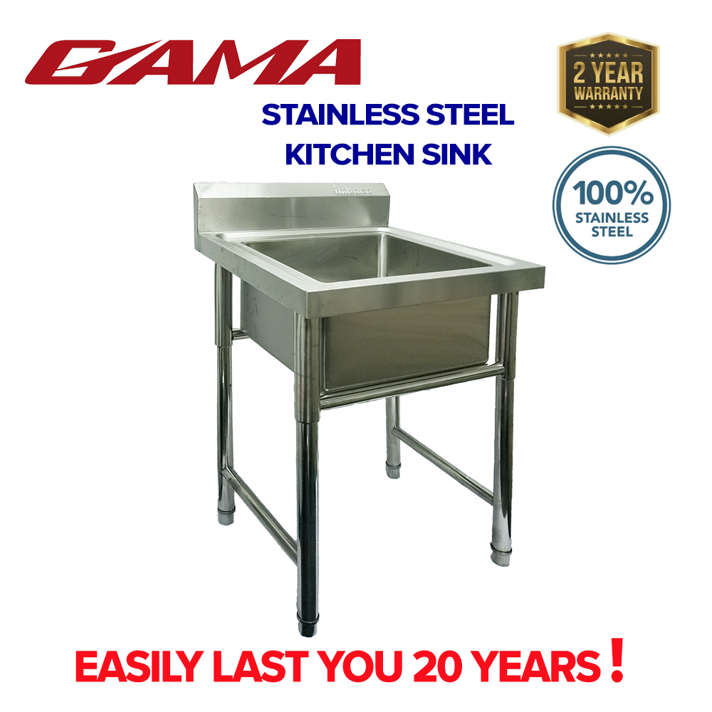 GAMA Kitchen Sink Single Bowl | Fully Stainless Steel Imported from ...