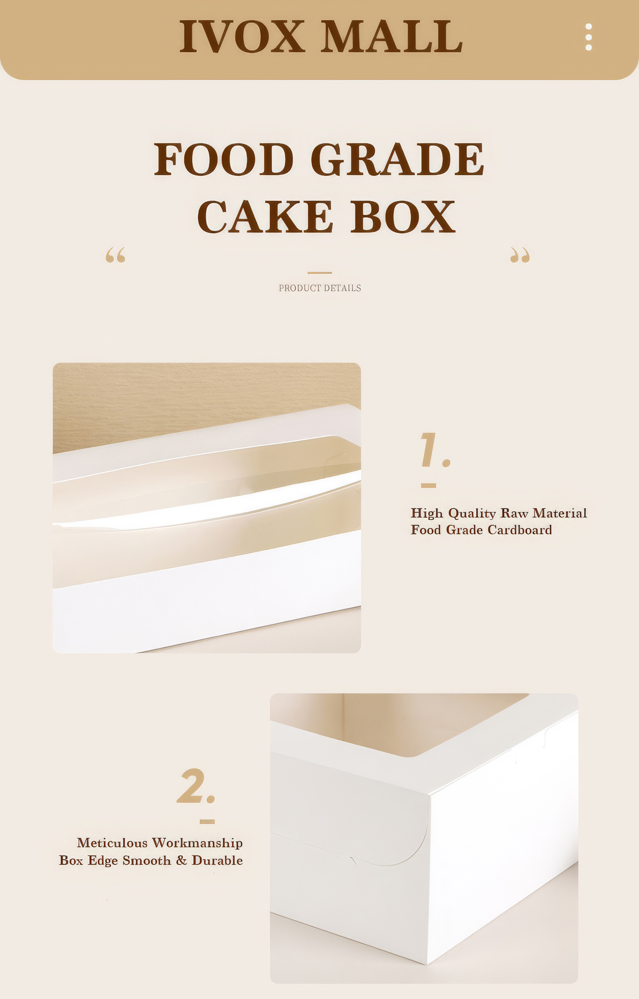 Food Grade Window Box Cak WHITE BOX / BAKING BOX | Shopee Malaysia