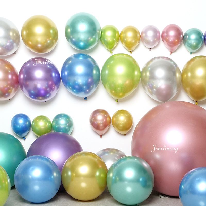 (50PCS) 5inch METALLIC BABY BALLOON 5'' balloons Happy Birthday Party ...