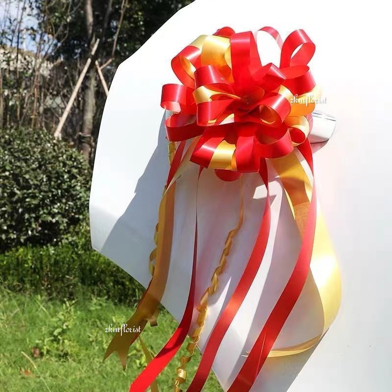 (5PCS) 150CMX5.5CM CLASSIC PULL Ribbon Reben Riben Gift Organza Flower ...