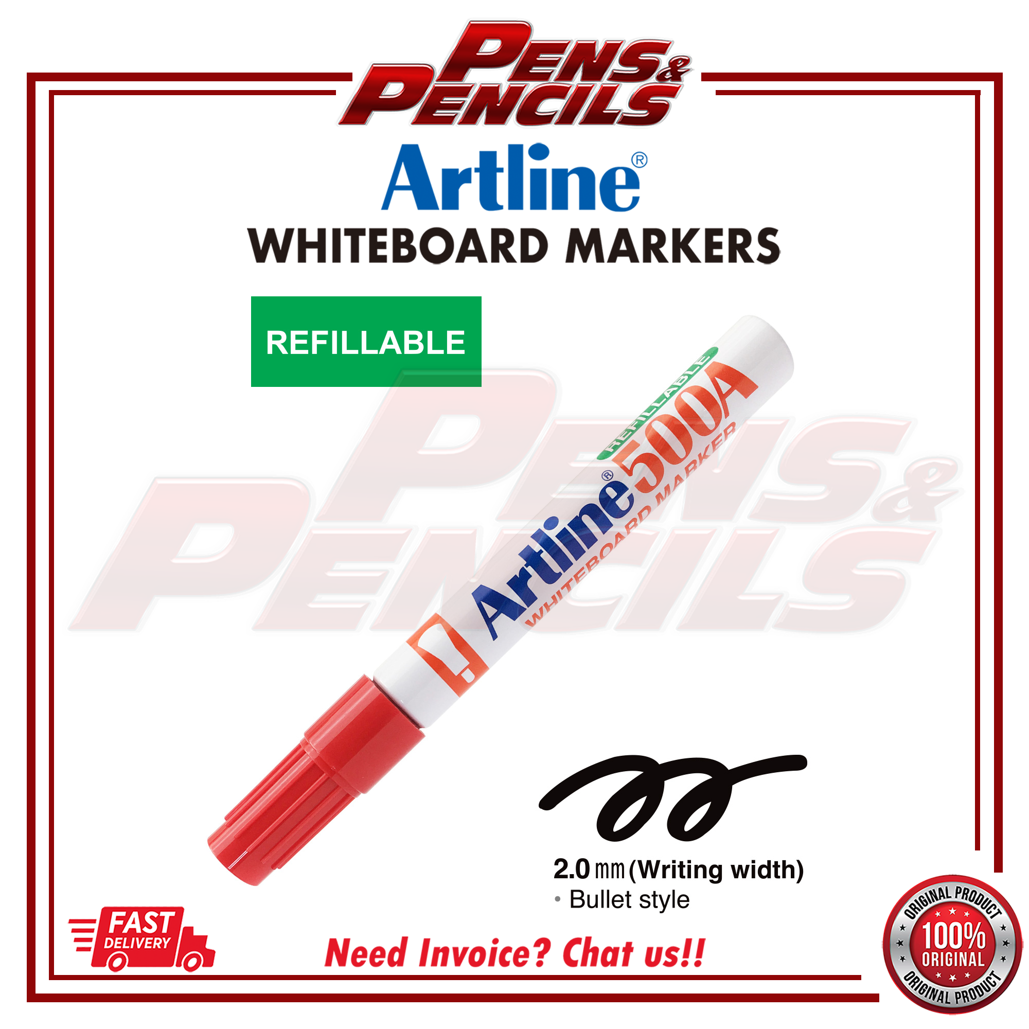 Artline Whiteboard Marker Pen 500A / 509A Artline 500 / Artline 509 2 ...