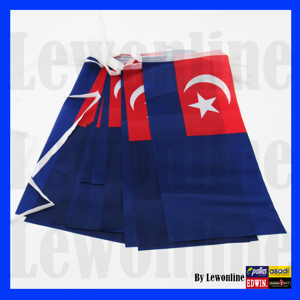 Bendera Malaysia Flag Bundle Bunting Bendera Malaysia Banting 马来西亚国旗州旗 ...