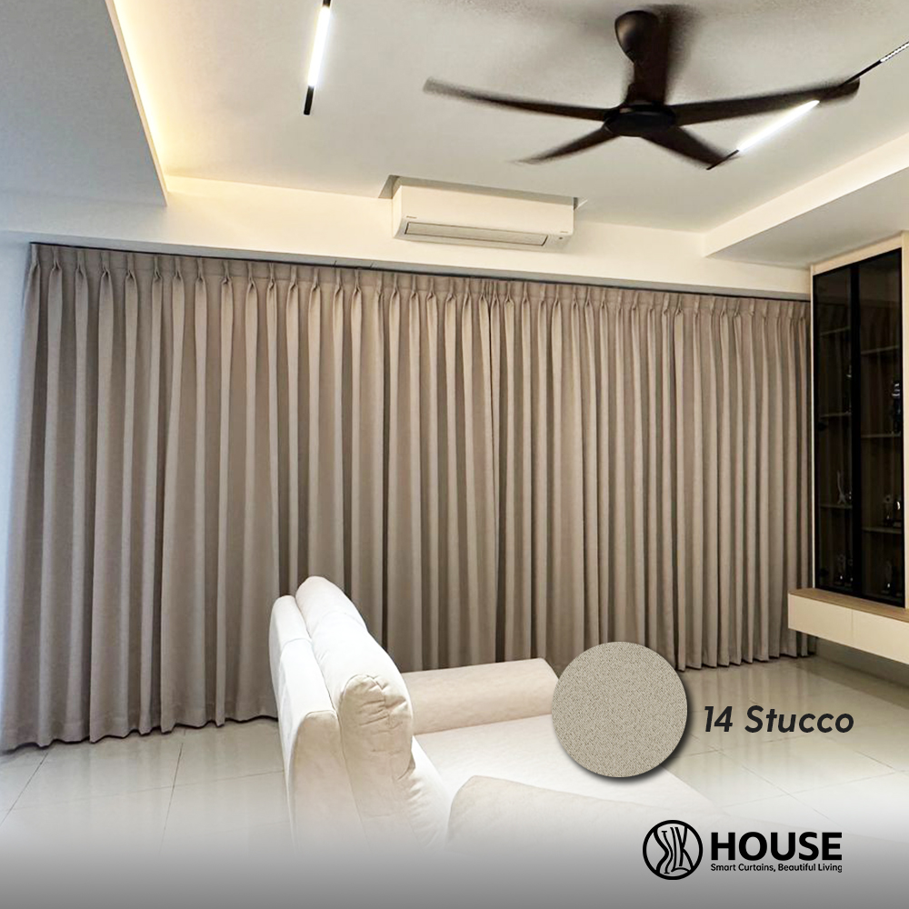 Textured Curtain Hotel Grade 99% Blackout Langsir Free Custom Alter ...