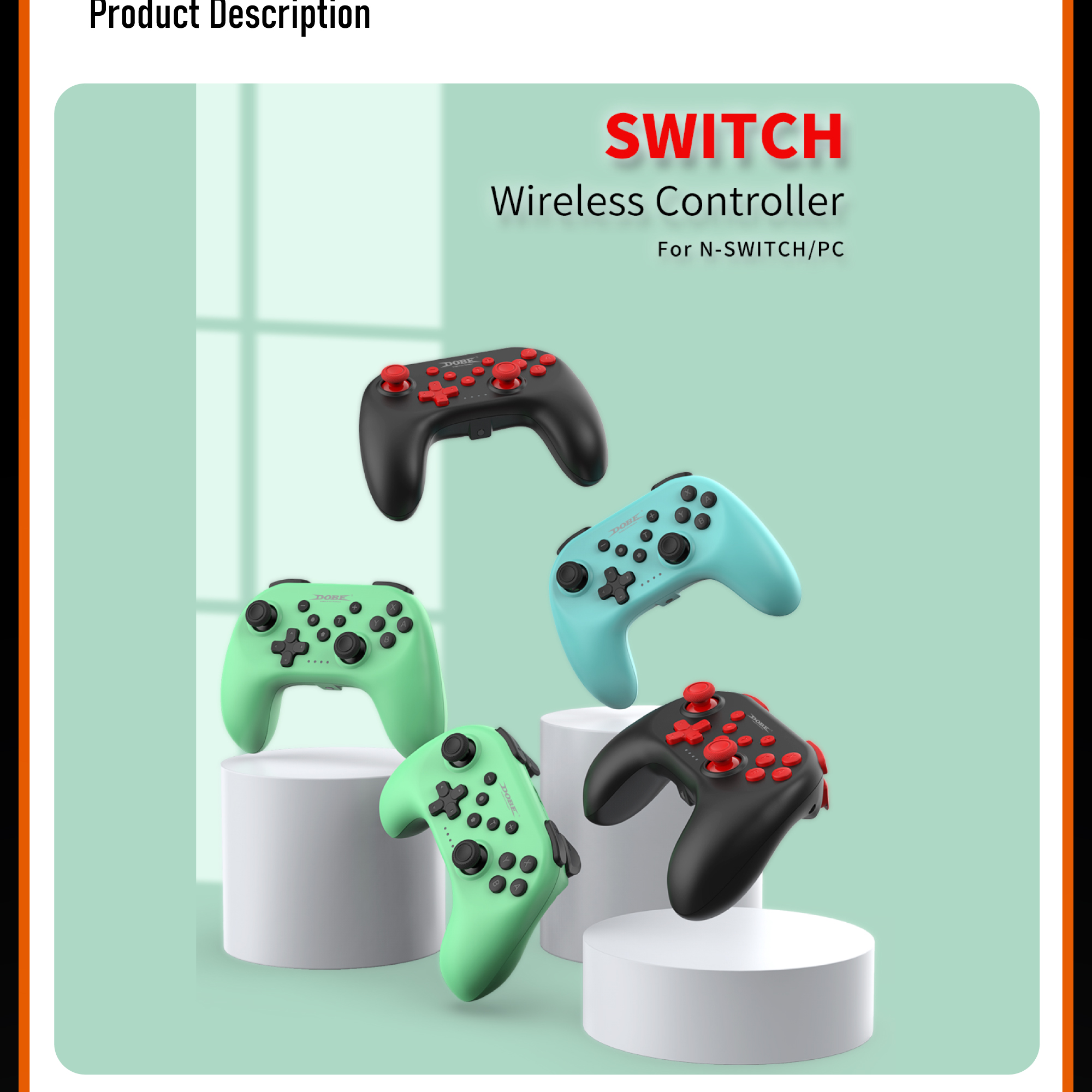 DOBE Nintendo Switch Wireless Controller Switch Pro Controller ...