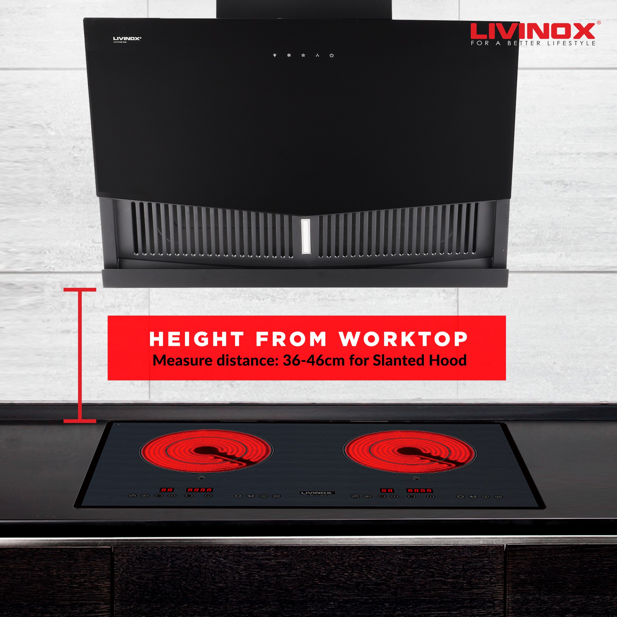 LIVINOX LCH-ROCK-X-90BL LCH-STONE-90BL LCH-NITE-90BL Slanted Chimney ...