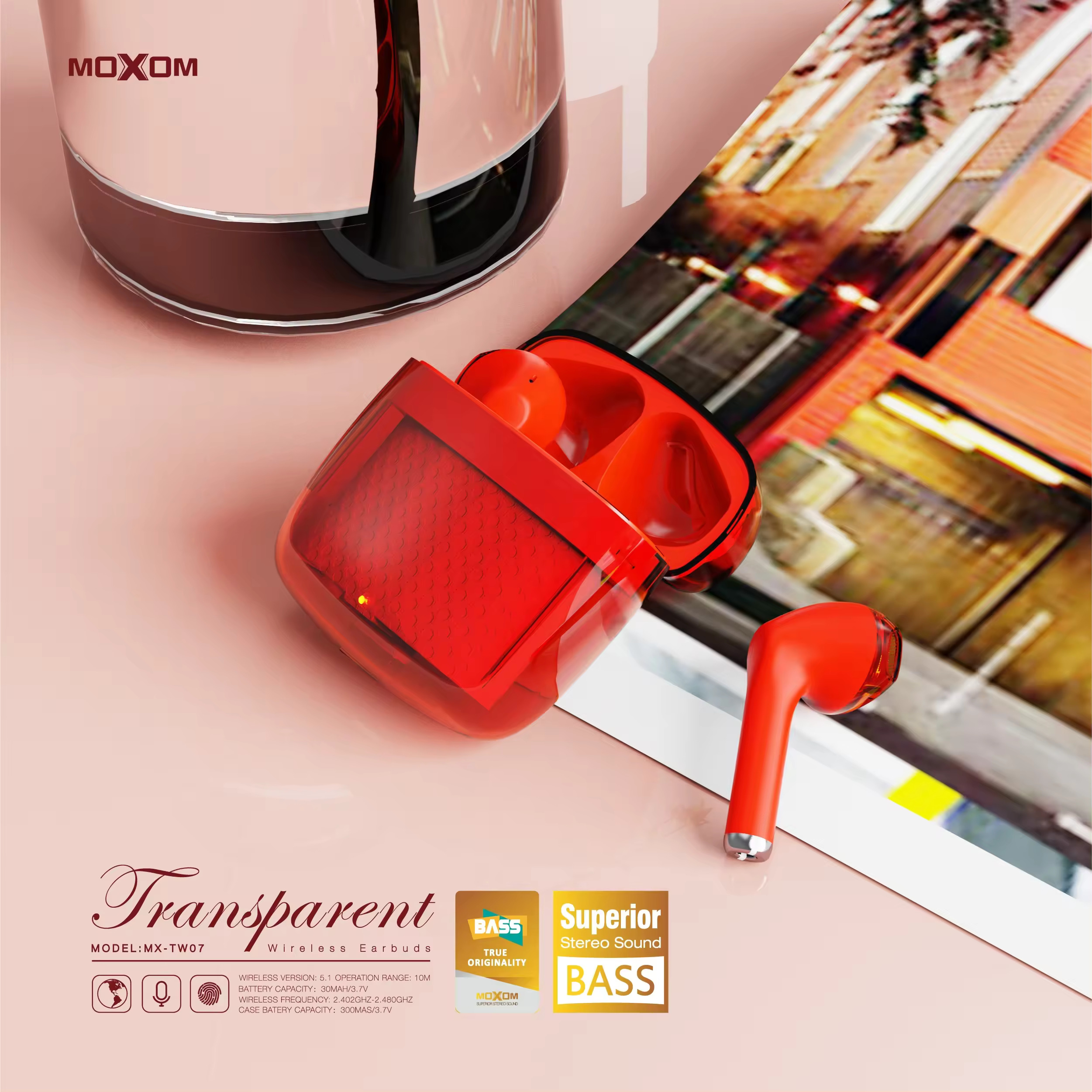 MX-TW07 BLUETOOTH V5.1 EARPHONE WIRELESS TRANSPARENT WIRELESS EARBUDS | Shopee Malaysia