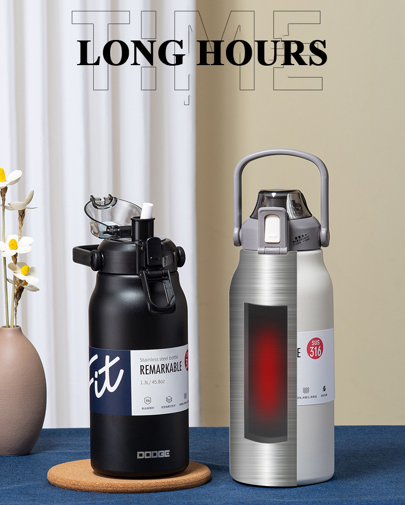 Dodge 1.3L/1.7L Trendy 316SS Stainless Steel Vacuum Flask Thermos Water Cup | Shopee Malaysia