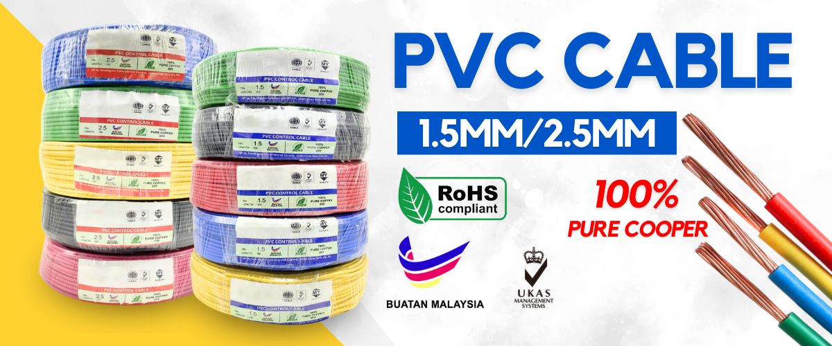 1 ROLL 1.5MM / 2.5 MM CABLE PVC Cable Wiring Cable Cooper Wire Single ...