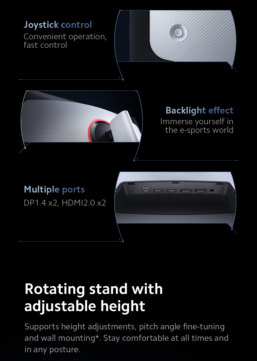 Xiaomi Mini LED Gaming Monitor G Pro 27i 2K 180Hz/1ms GTG/FreeSync/RGB ...