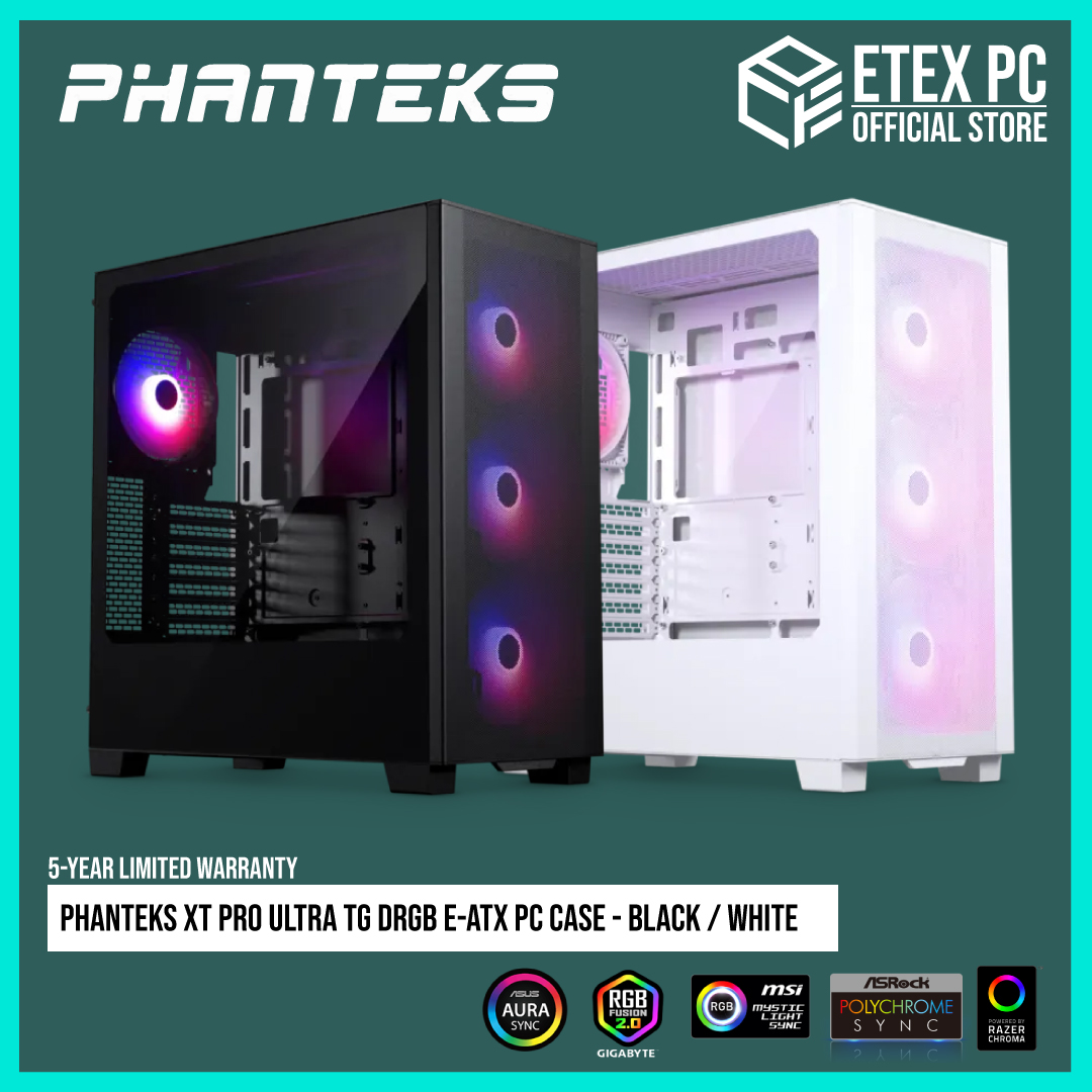 Phanteks XT Pro Ultra TG DRGB E-ATX PC Case - Black / White | Shopee Malaysia
