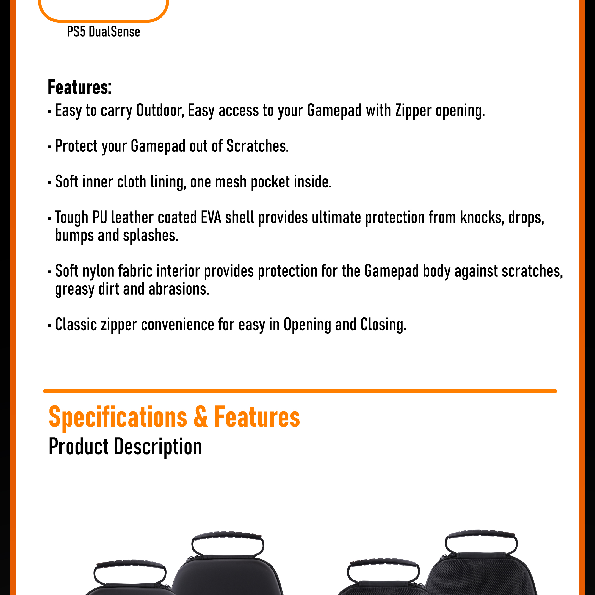 PS4 PS5 XBOX Series Switch Pro Controller Protective Pouch Case Storage ...