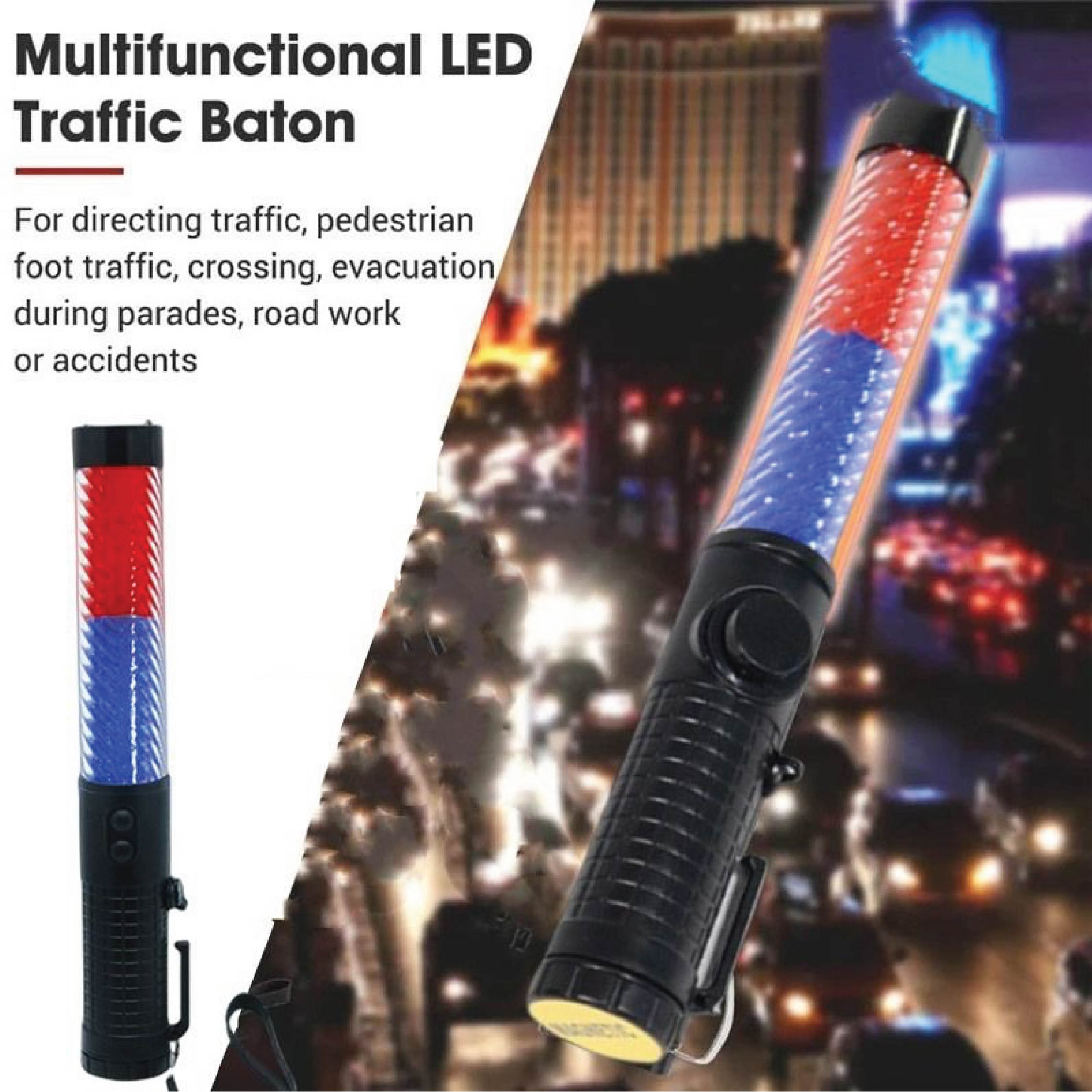 COLEX Baton Light Traffic Rescue Signal Road Control Warning Flashing ...