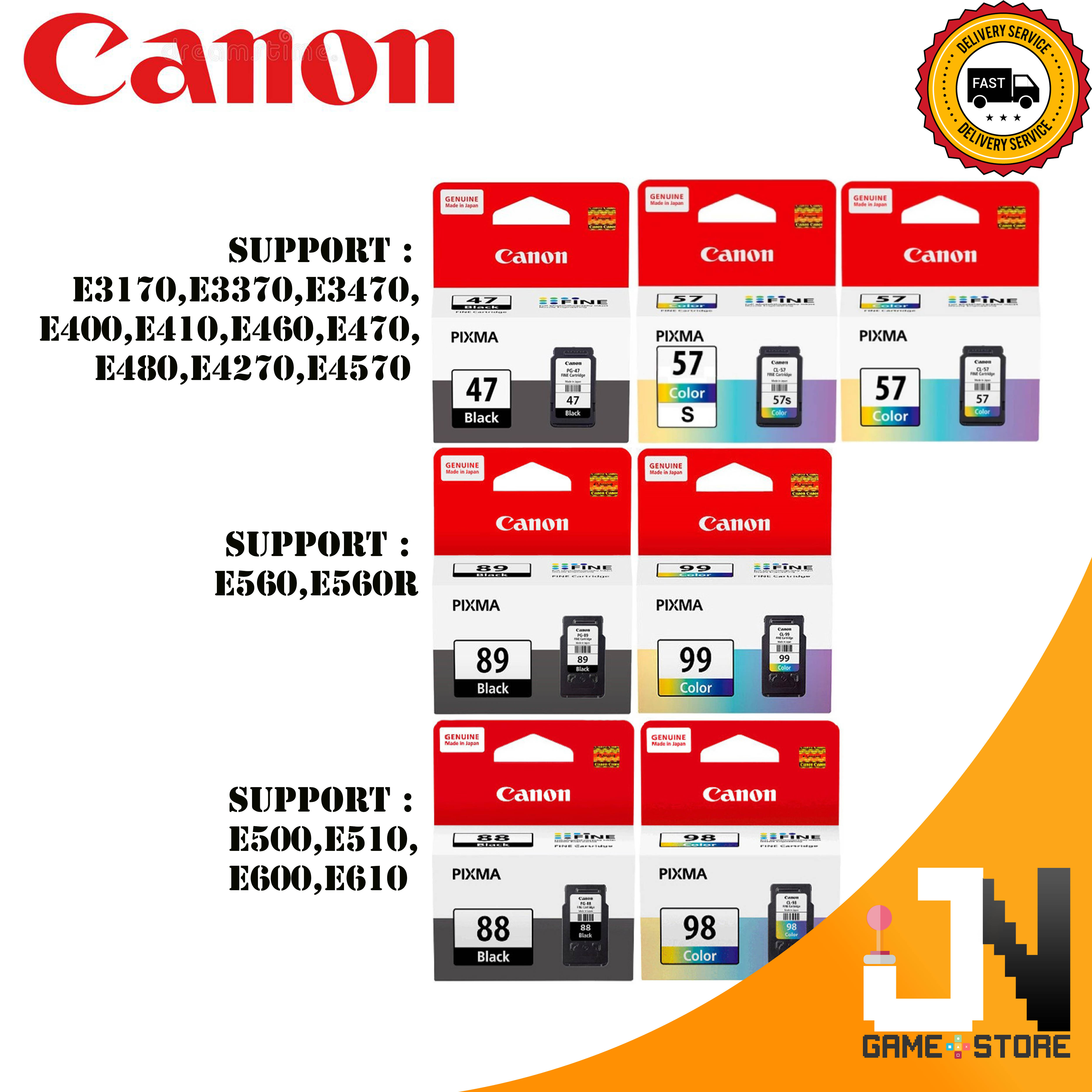 Canon PG-47/ CL-57 / CL-57S / PG-88 / CL-98 / PG-89 / CL-99 Black ...