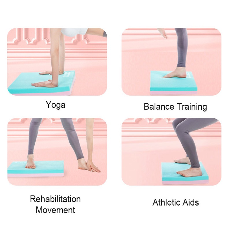 Yoga Mat 45CM Wide with Knee Pad Extra Thick Non-Slip TPE Exercise Mat ...