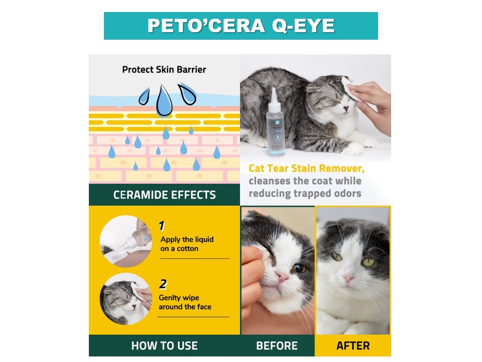 Breezy Tail PetO'Cera CL-Ear, EEF 120ml / PetO'Cera Q-Eye 120g - Tear ...