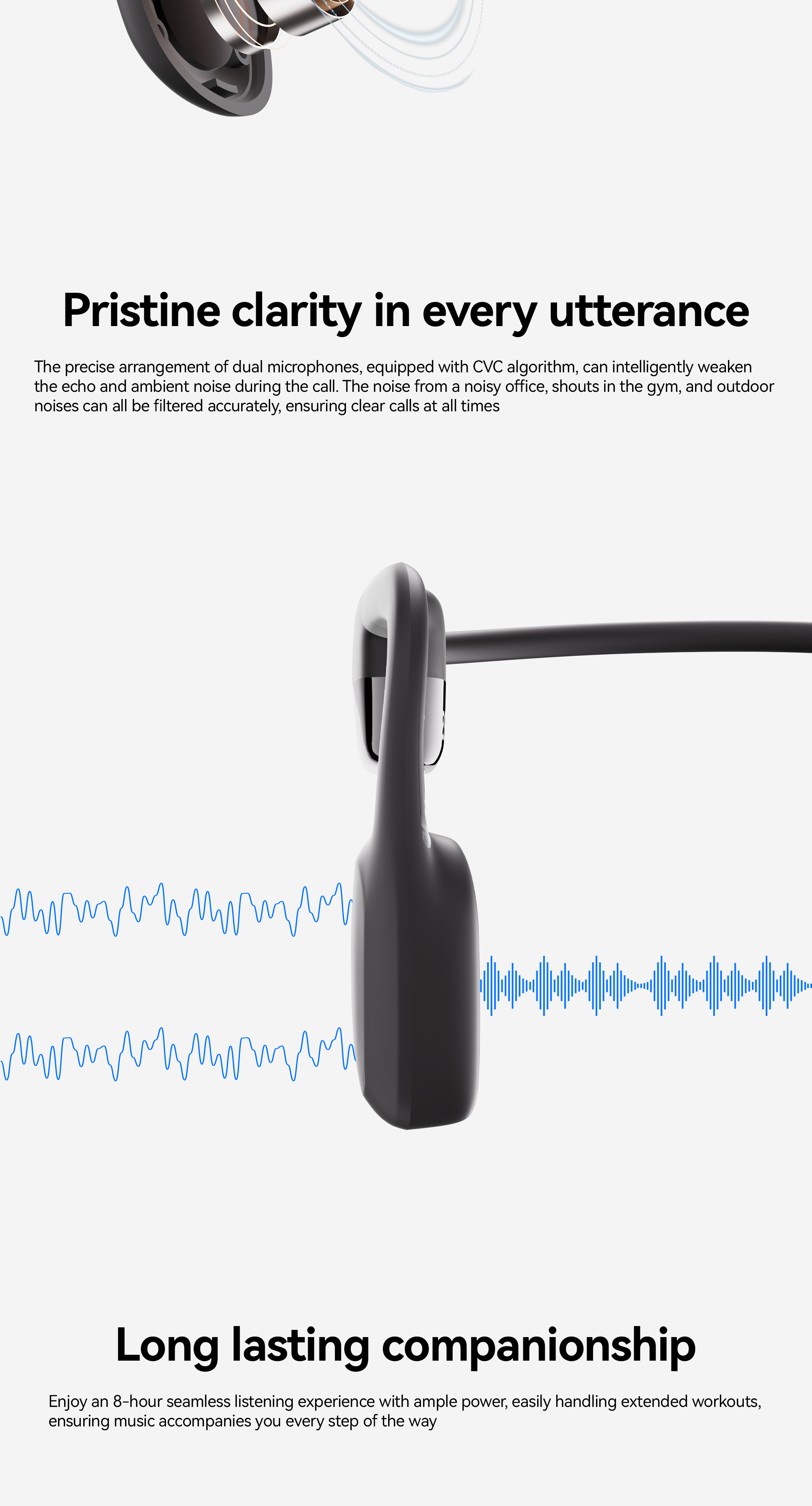 Amgras OpenMeta Ⅱ Pro Bone Conduction earphone Blutooth Hearphones ...