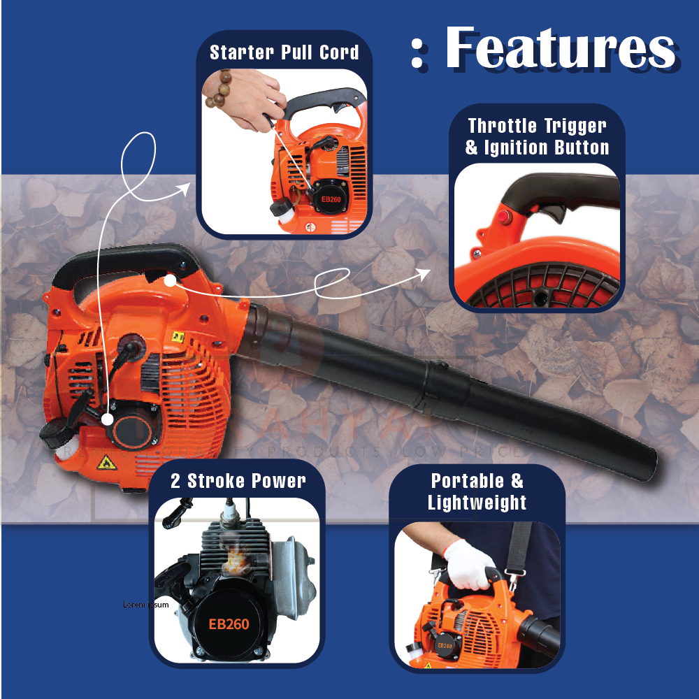 🔥Free Glove🔥EB260 Gasoline blower Cordless blower Sand and snow blower ...