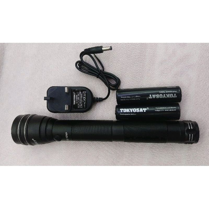 Original Japan TOKYOSAT Rechargeable Flashlight Waterproof Torch Light ...