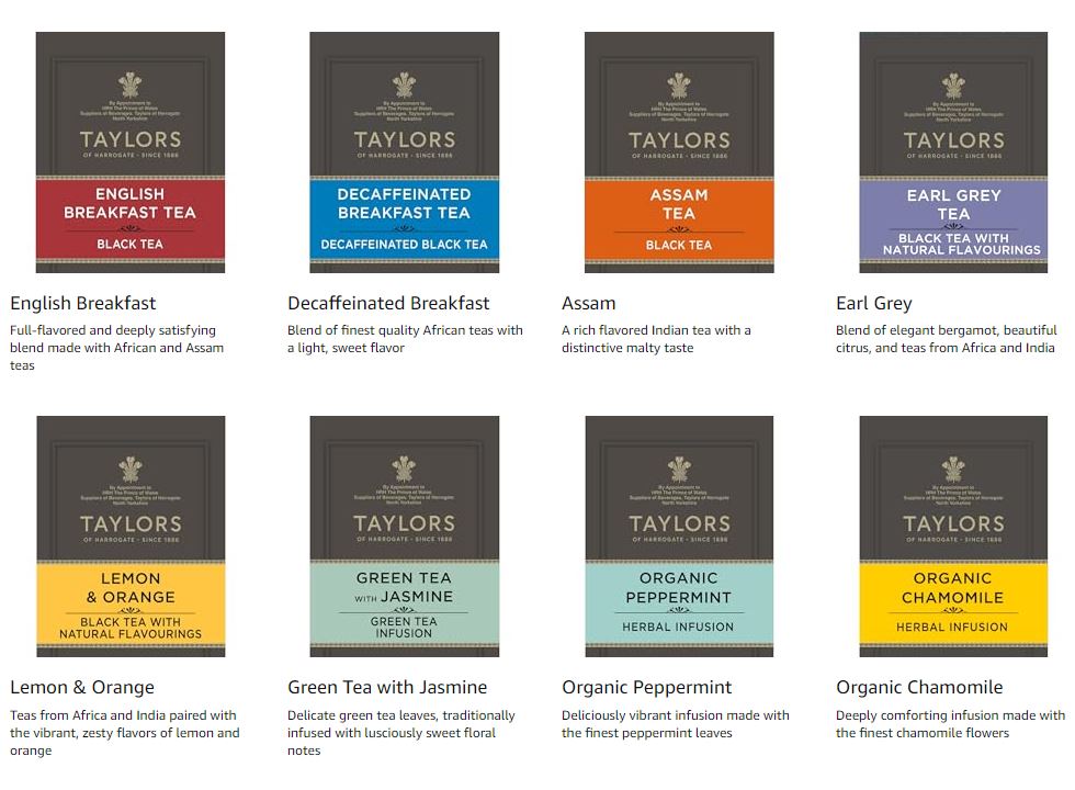 [ iiMONO ] Taylors of Harrogate Yorkshire Assorted Specialty Teas Box ...