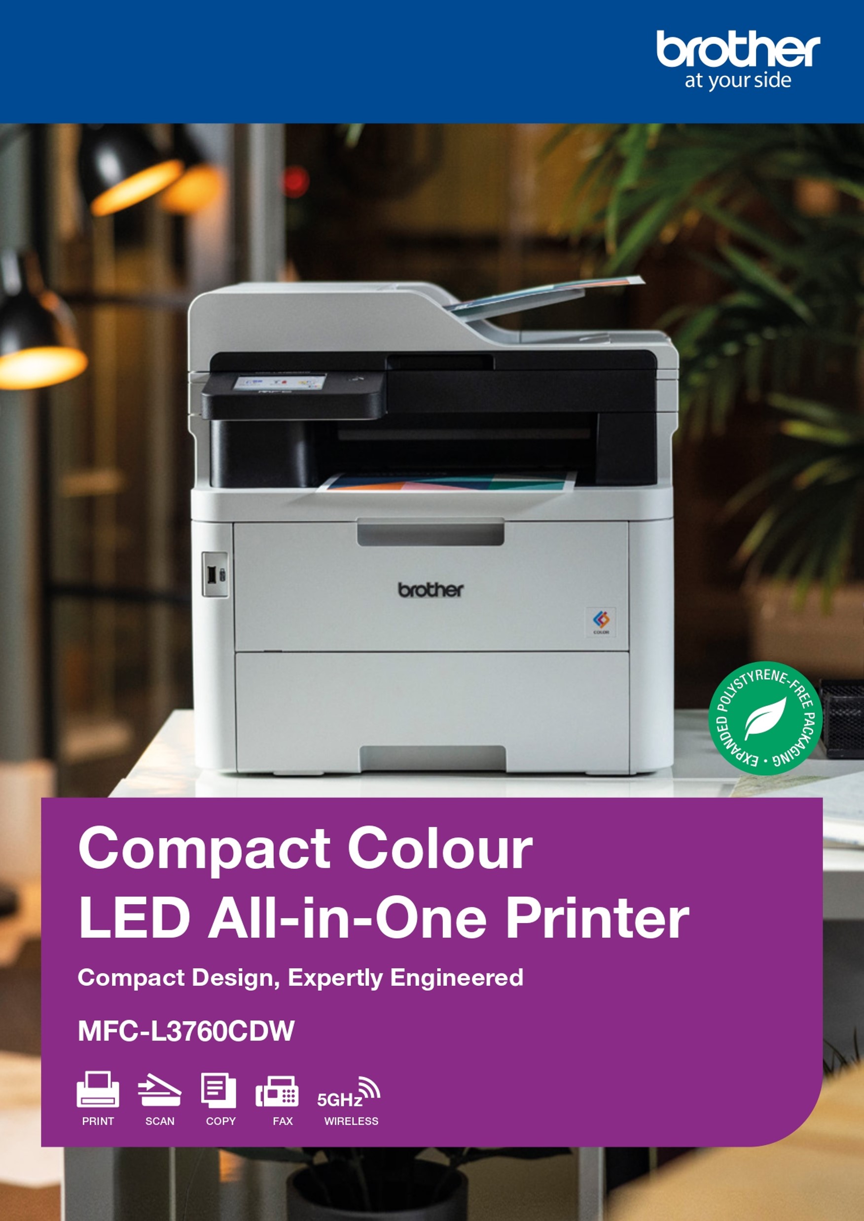 Brother Color LED Laserjet A4 4in1 Wireless Printer MFC-L3760CDW ...