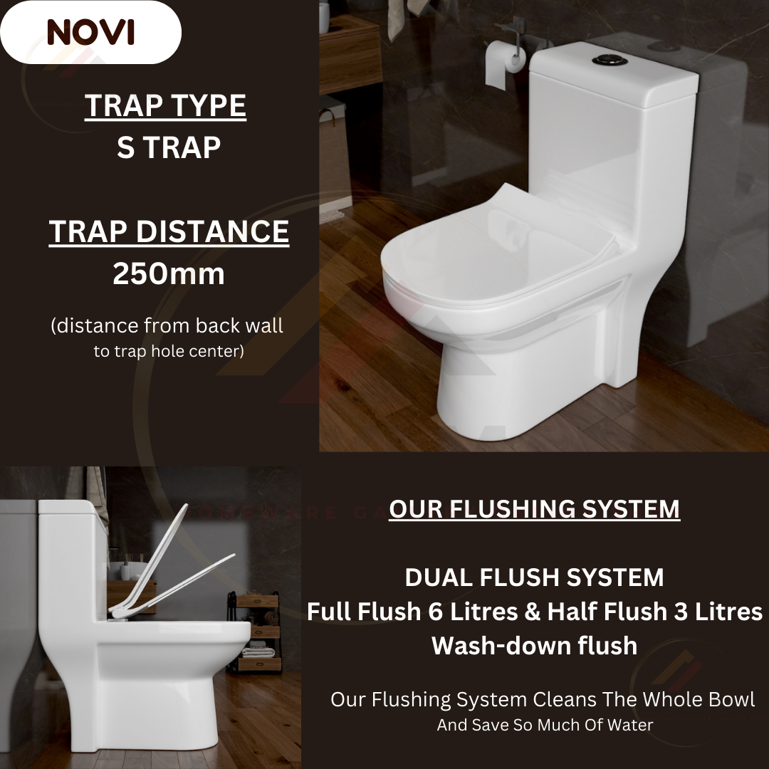 [S-TRAP] One Piece Two Piece Toilet Washdown Water Closet Jamban Duduk ...