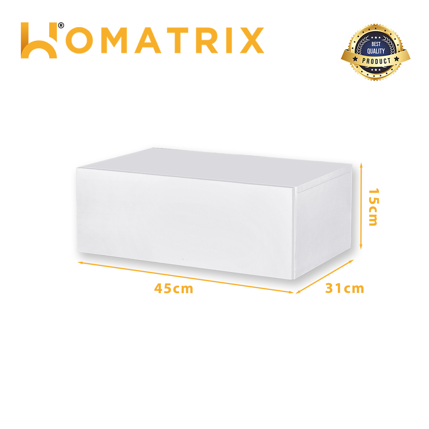 HOMATRIX Wall Mounted Drawer Bedside Table Shelf Cabinet Make Up ...